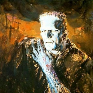 Vintage Monster & Horror Art FRANKENSTEIN 1935 Rolf Armstrong Artist ...