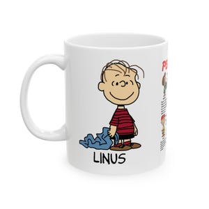 Peanuts Linus Ceramic Mug With Character Illustrations, Fun Gift for ...