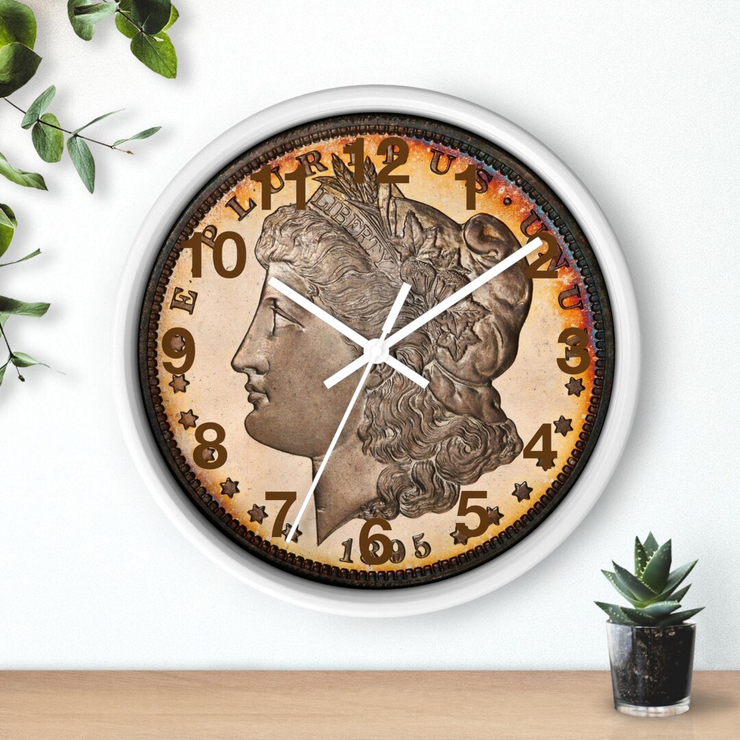 1895 Proof Morgan Dollar Wall Clock Unique Home Decor, Retro Gift for ...