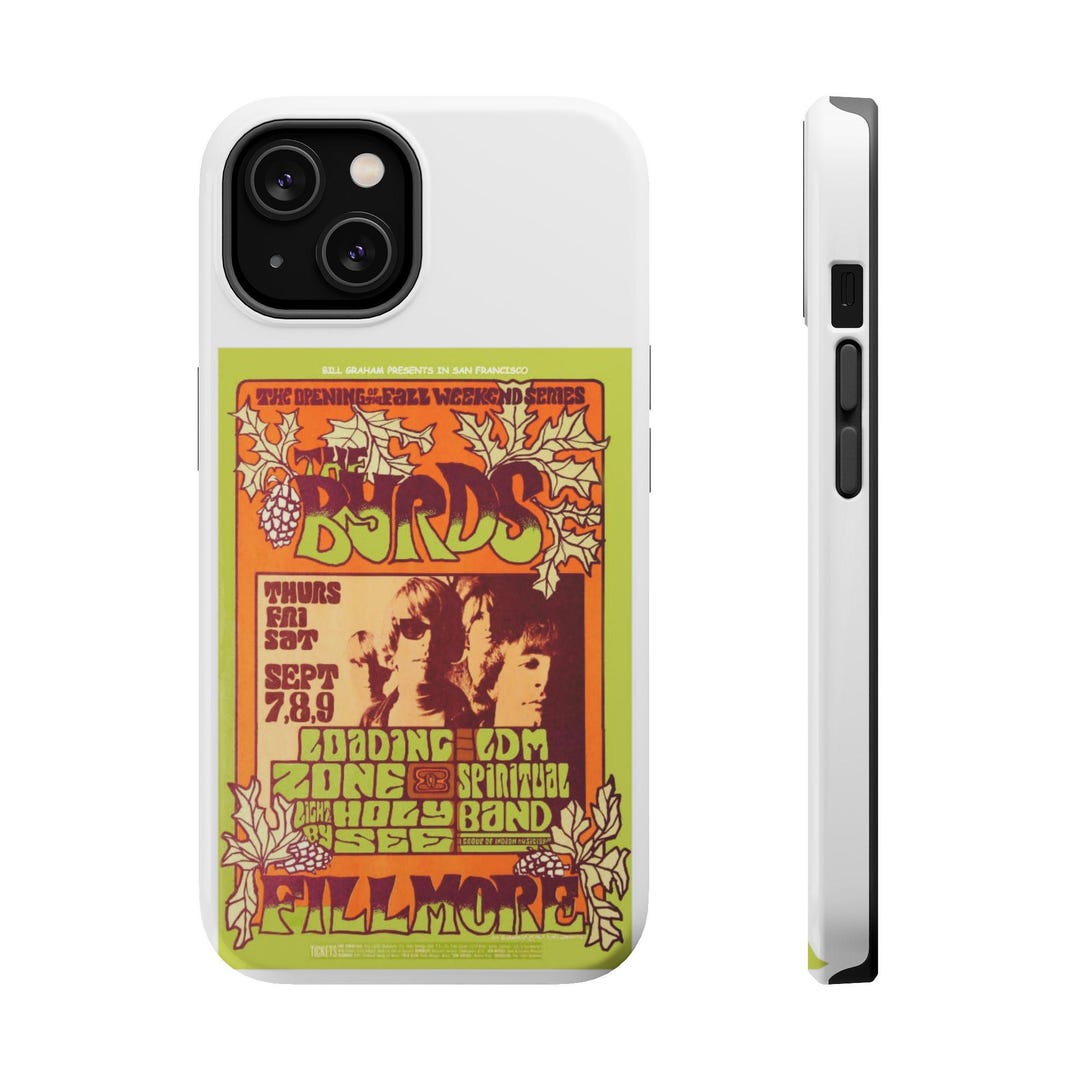 The BYRDS iPhone Cases 1960's Music Festival Vintage Poster Design ...