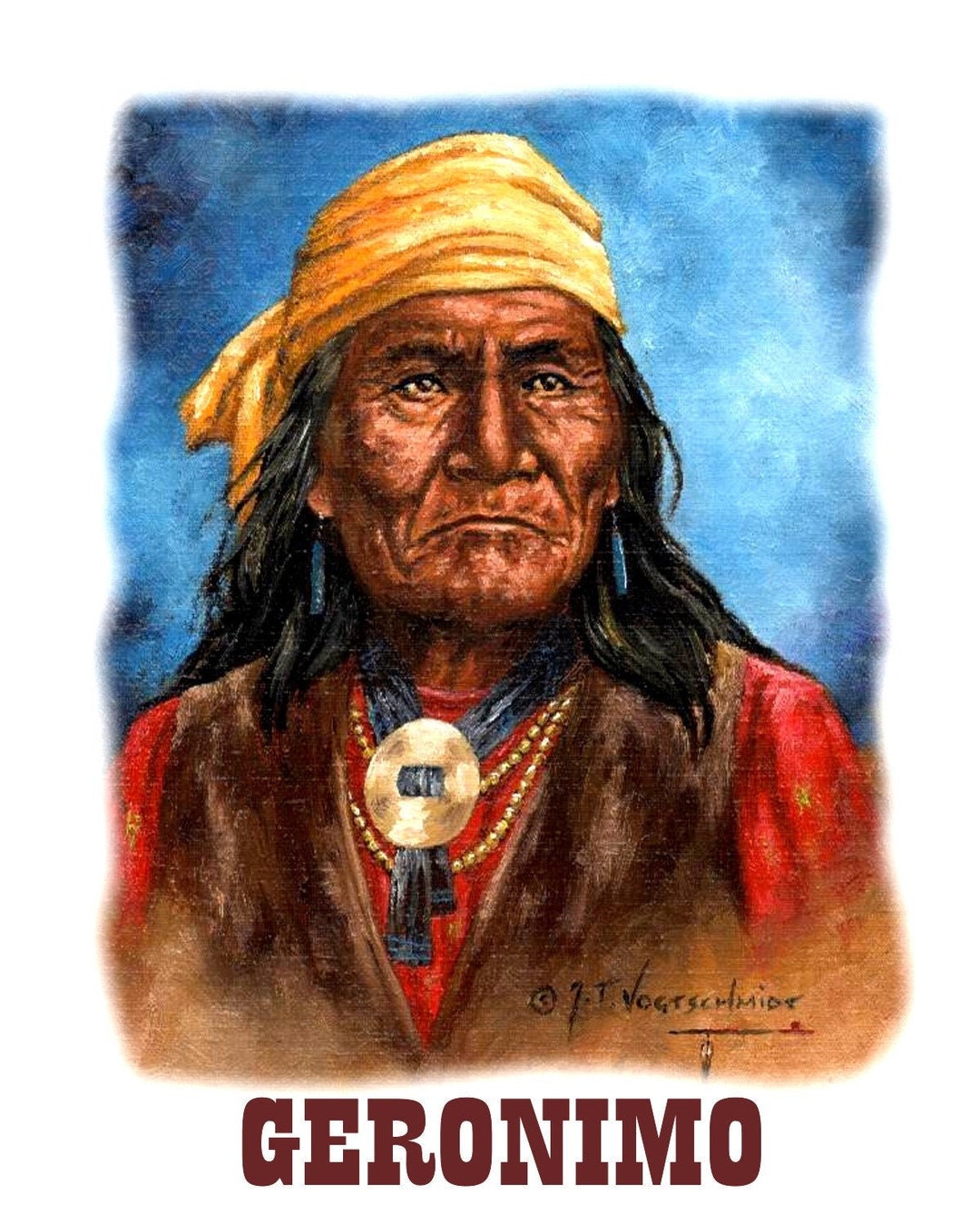 Great Apache Indian Warrior Geronimo 12" X 18" Full Color Poster Stock ...