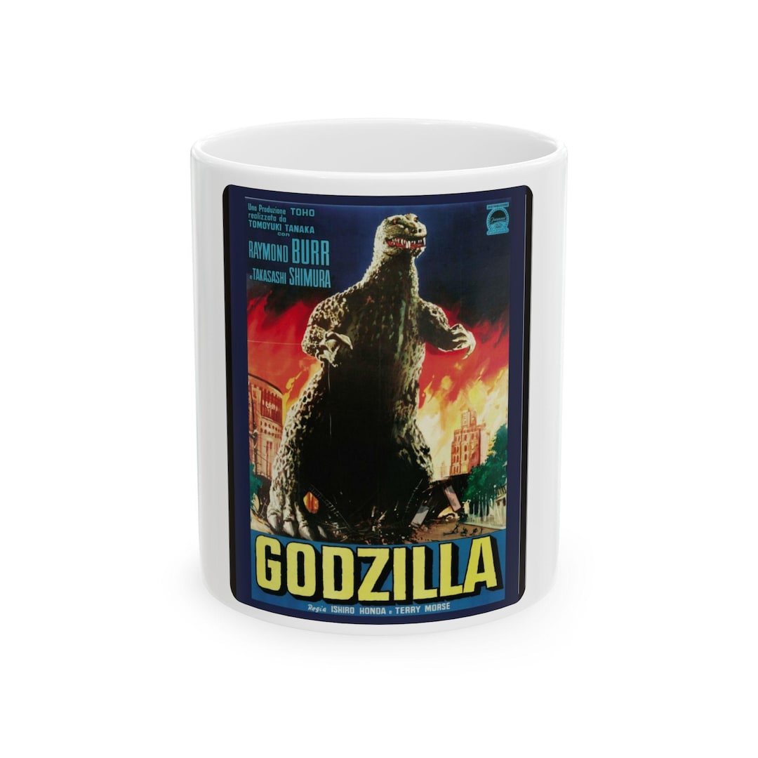 Vintage Godzilla Ceramic Mug Retro Movie Art, Coffee Lover Gift ...