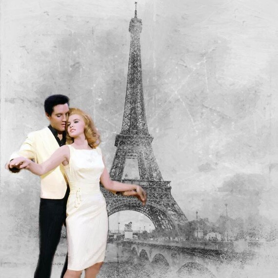 Mouse Pad Elvis & Ann Margret in Paris Background Picture on | Etsy