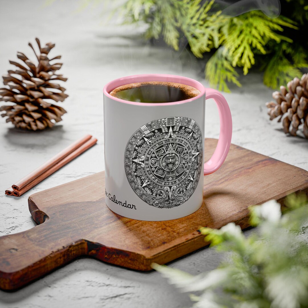 Aztec Calendar Colorful Mug, Unique Coffee Cup, Gift for History Lovers ...