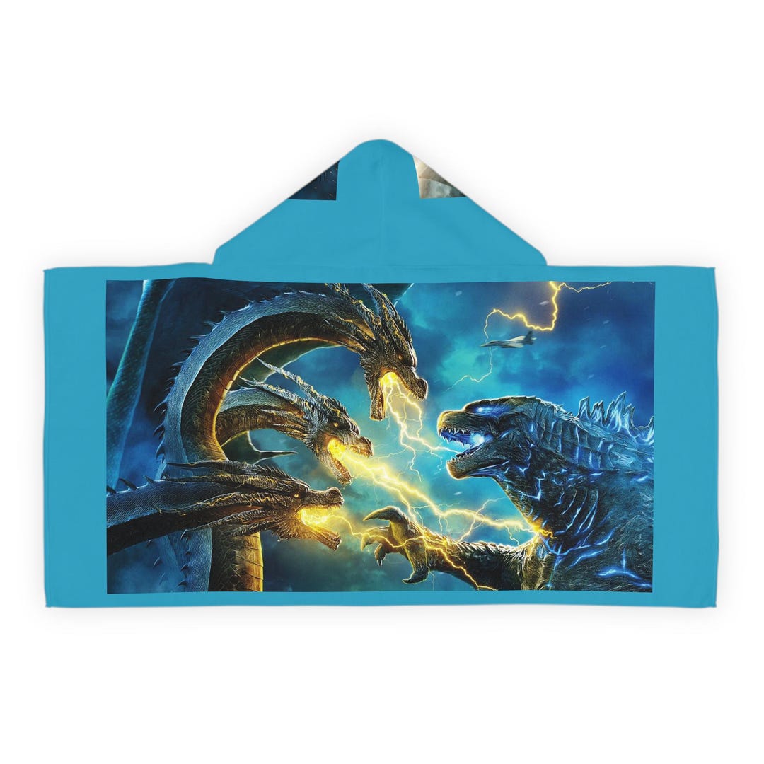 Godzilla and Fire Monster Battle Youth Hooded Towel, Kids' Bathing Gear ...