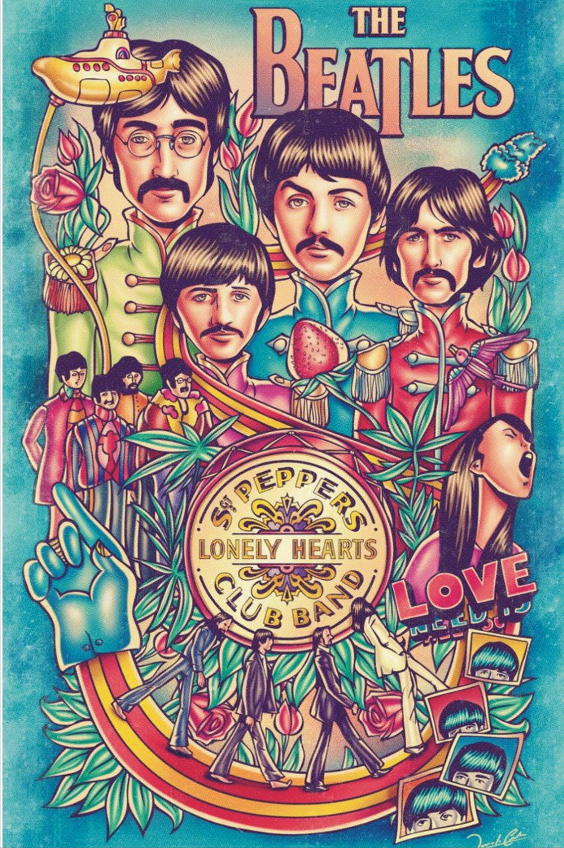 Six 6 Rock Band Posters from the 1960's & 70's 12x18 | Etsy