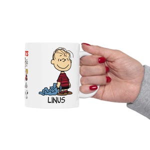 Peanuts Linus Ceramic Mug With Character Illustrations, Fun Gift for ...