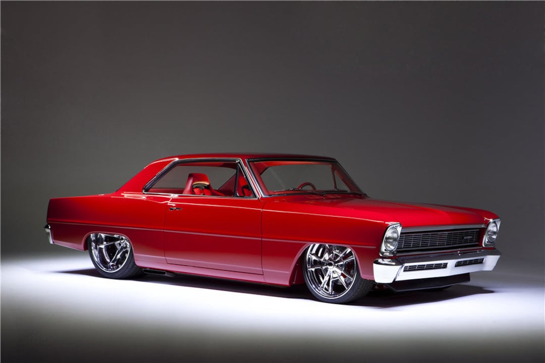 Chevy 1966 Chevrolet Chevy Nova Classic Custom Red Car Pictured on ...
