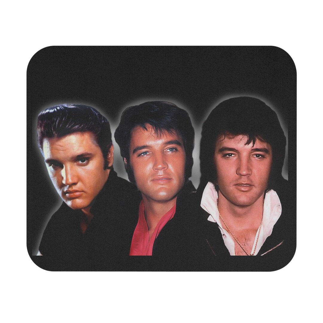 Three Faces of Elvis Presley Mouse Pad, Vintage Decor, Music Lover Gift ...