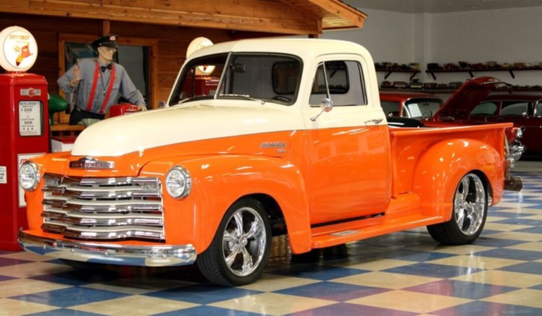 Car Chevy 1953 Chevy 3100 Pickup Truck Cream Over Orange Beauty Classic ...