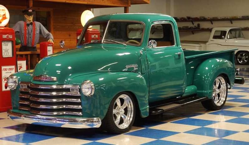 1950 Chevrolet Chevy 5 Window Pickup Truck Teal Green Classic | Etsy