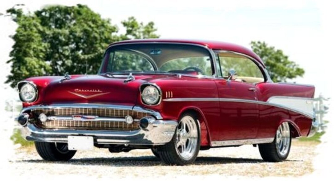 Car Chevy 1957 Chevy Bel Air Red Metallic Classic Car Mouse Pad - Etsy