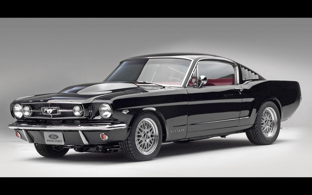 Car Ford Mustang Mouse Pad 1965 GT Mustang Custom Fastback Black ...