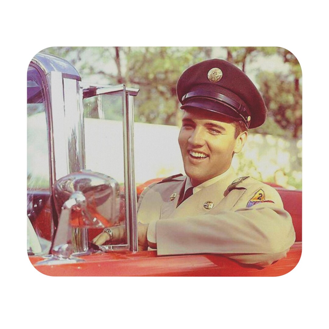 Elvis Presley on Leave Vintage Mouse Pad, Retro Home Office Decor ...
