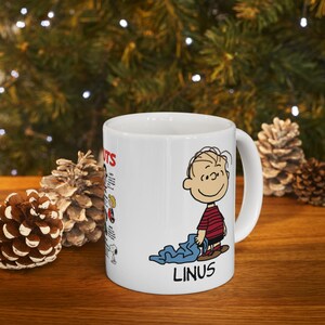 Peanuts Linus Ceramic Mug With Character Illustrations, Fun Gift for ...