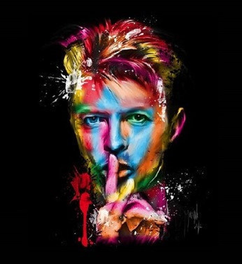 Ziggy Stardust Colorful Pop Art Rock Band Art On Mouse Pad Etsy