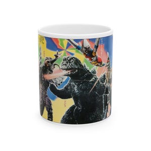 Vintage Godzilla Monster Art Ceramic Mug Perfect for Fans Movie ...