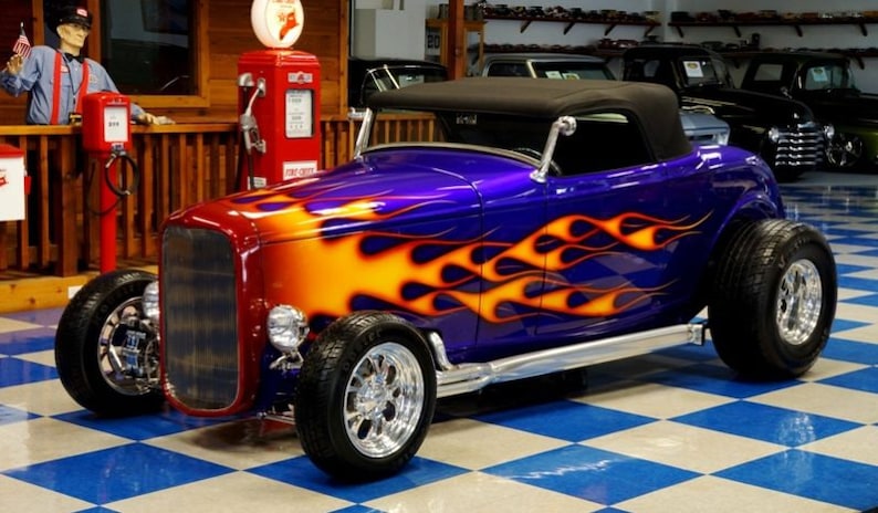 1932 Ford Flaming Hot Roadster Hot Rod Muscle on Mouse Pad - Etsy