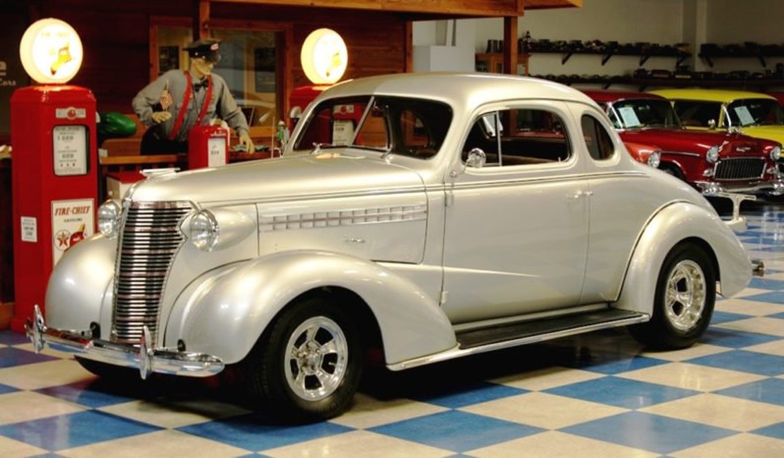Chevy 1938 Chevy Magnificent Silver Custom Coupe Hot Rod Muscle on ...