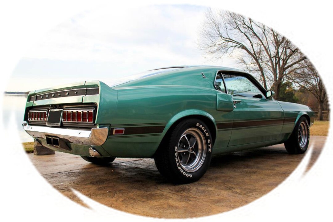 Ford Mustang Mouse Pad 1969 SHELBY GT350 FASTBACK Green (back View ...