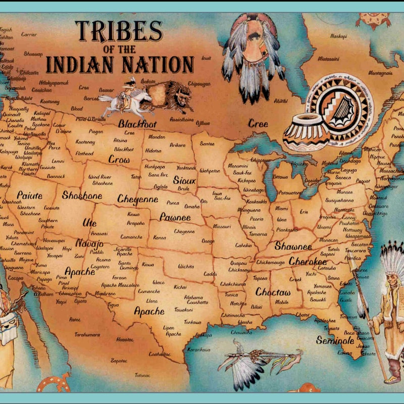 Native American Map - Etsy