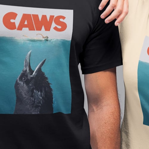 CAWS Crow Jaws Poster Parody Unisex T-shirt Funny Raven Shirt - Etsy