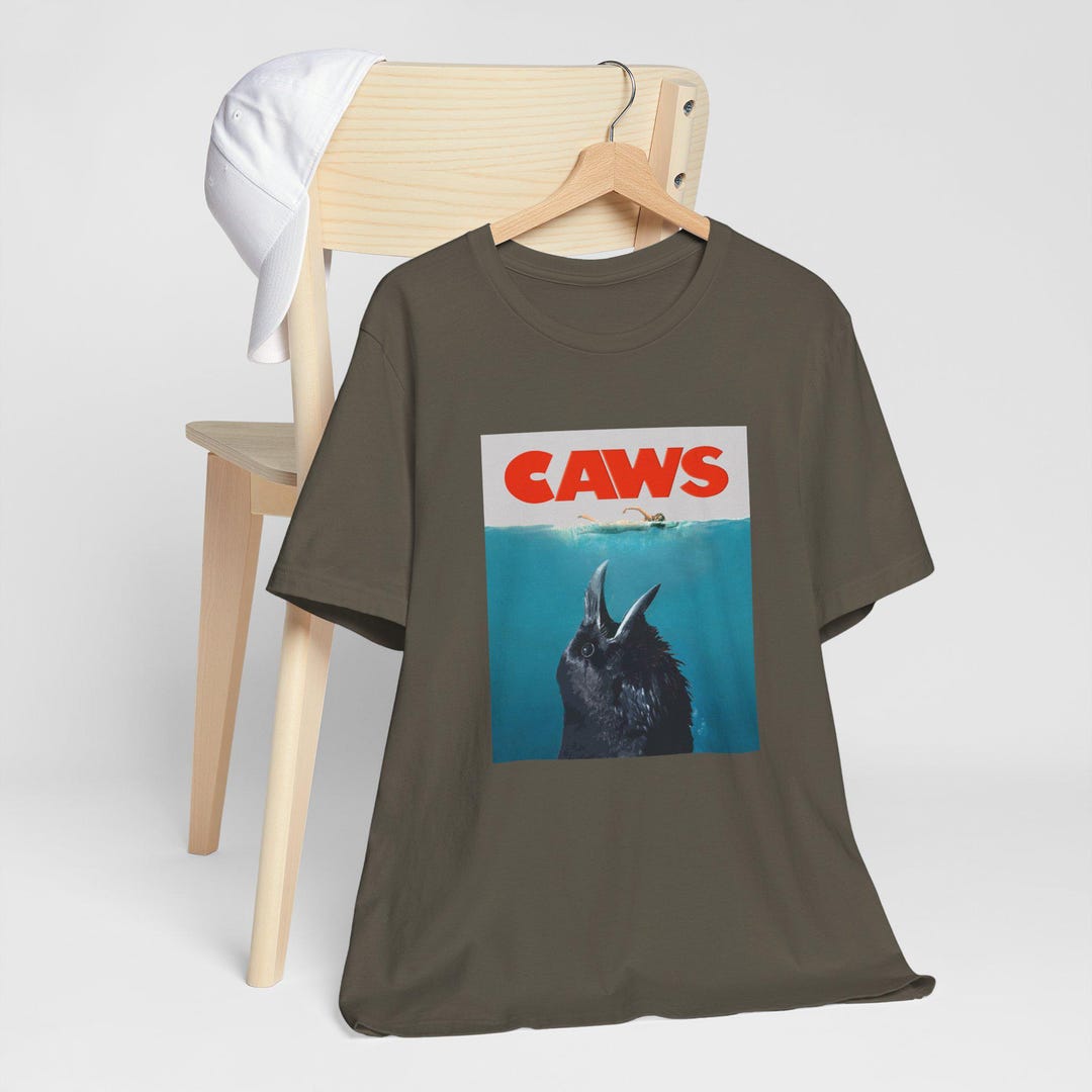 CAWS Crow Jaws Poster Parody Unisex T-shirt, Funny Raven Shirt - Etsy