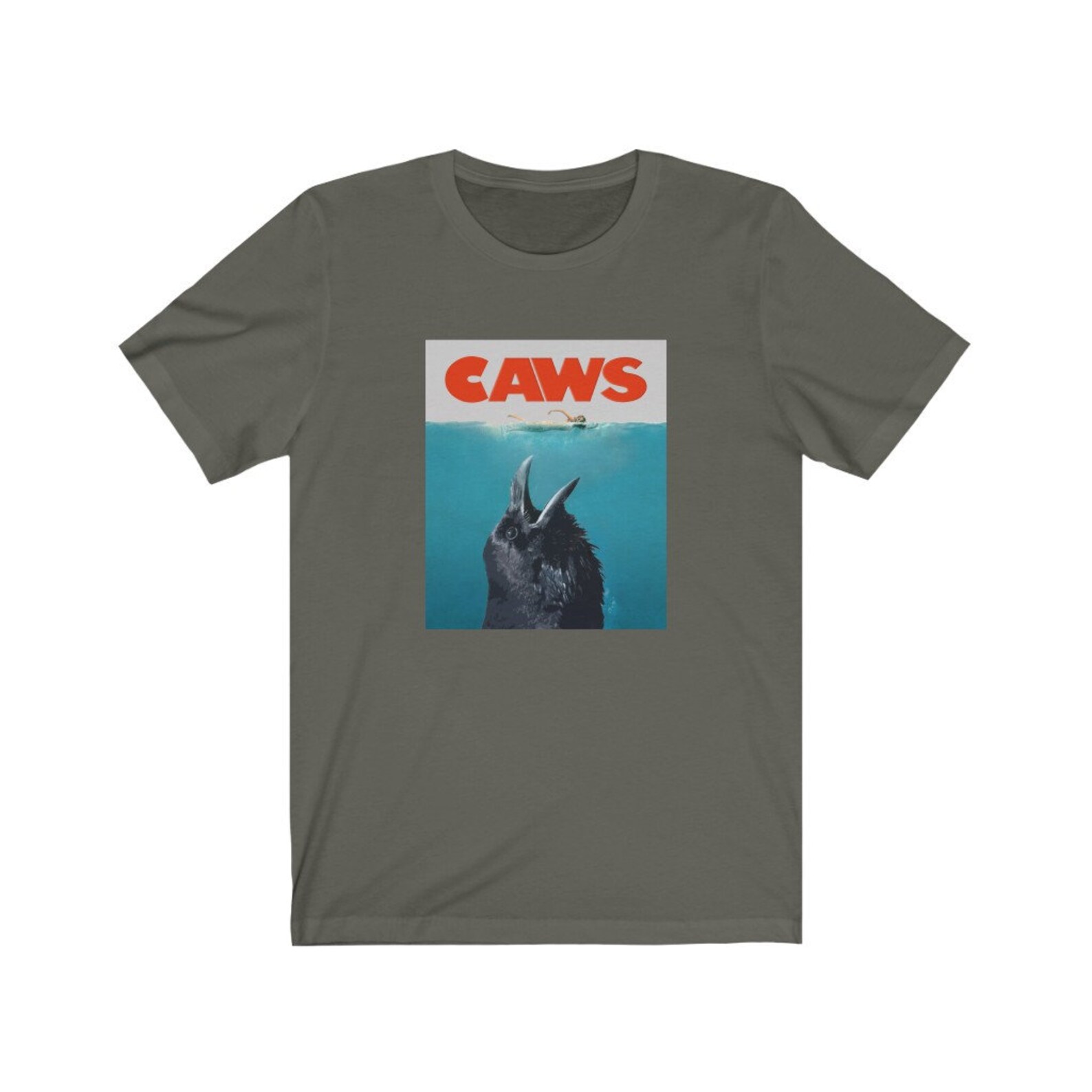 CAWS Crow Jaws Poster Parody Unisex T-shirt Funny Raven Shirt - Etsy