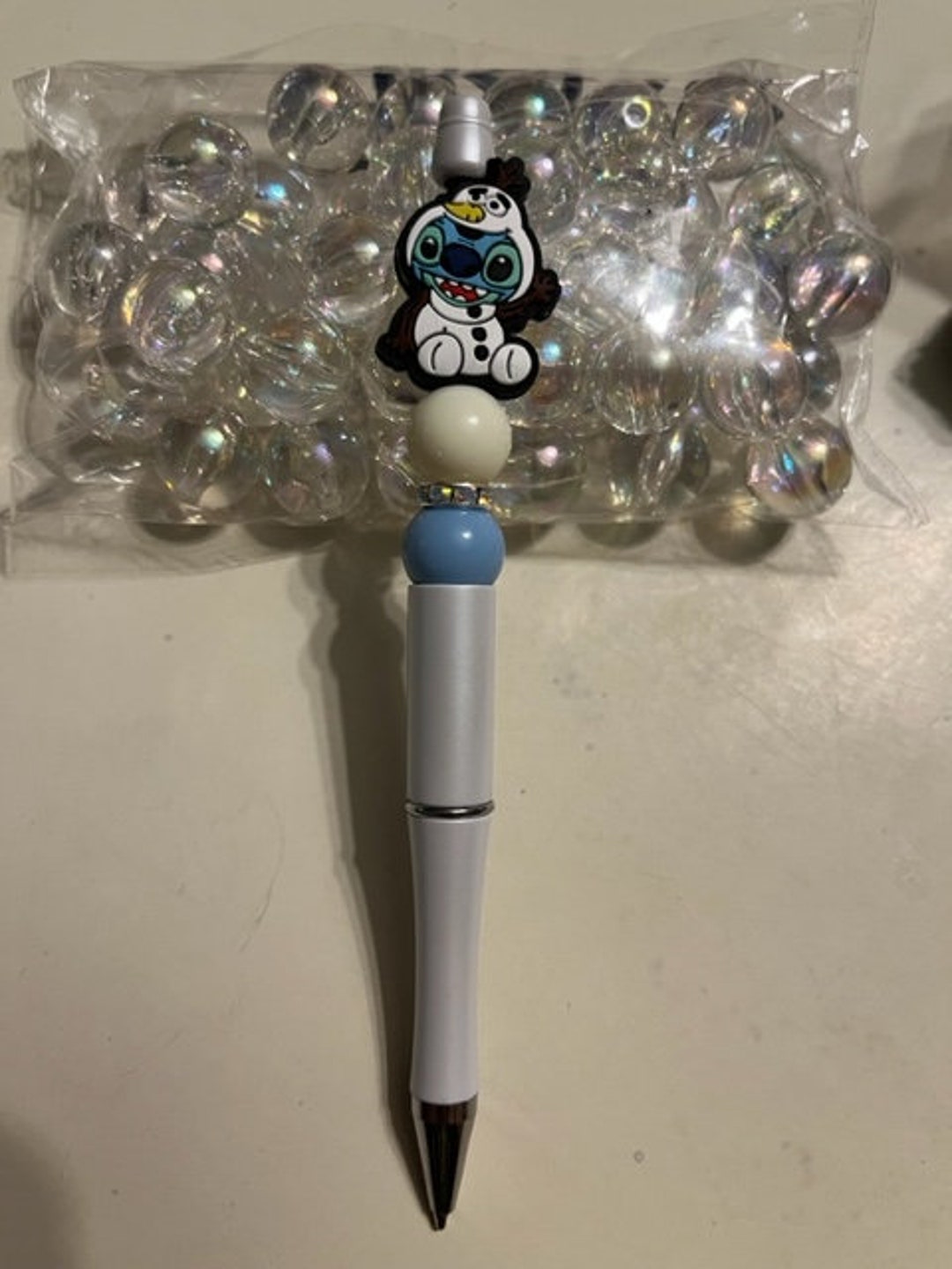 Snowman Alien Beaded Pen - Etsy