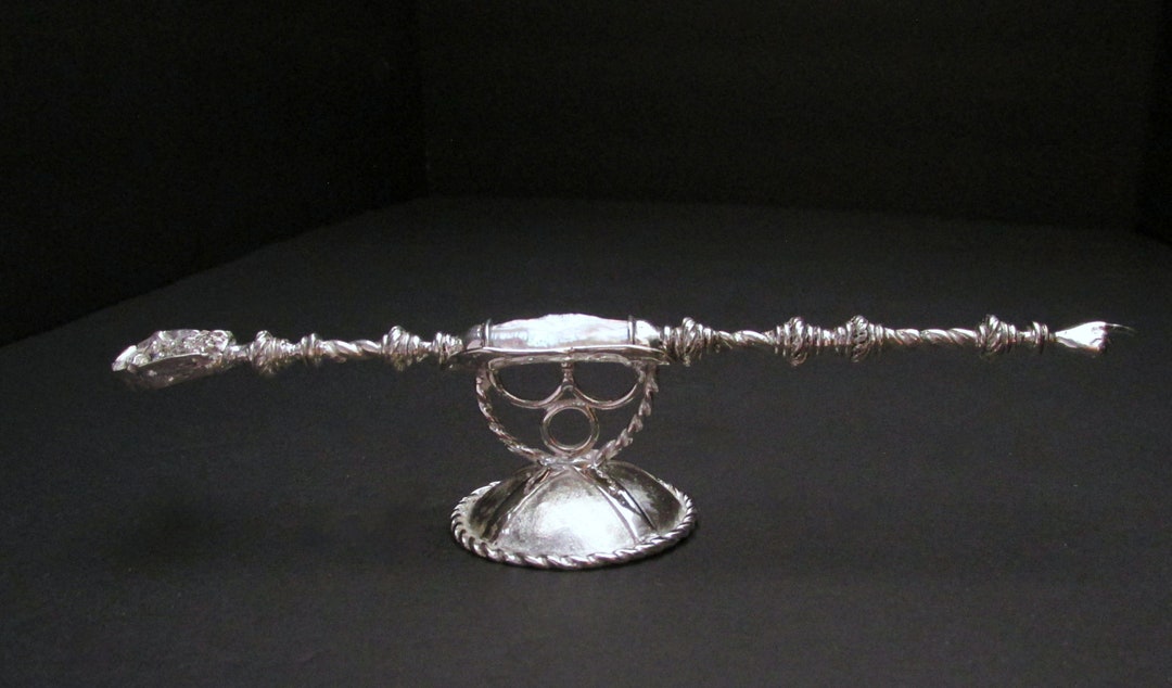 Silver Yad With Baroque Pearl and Stand - Etsy