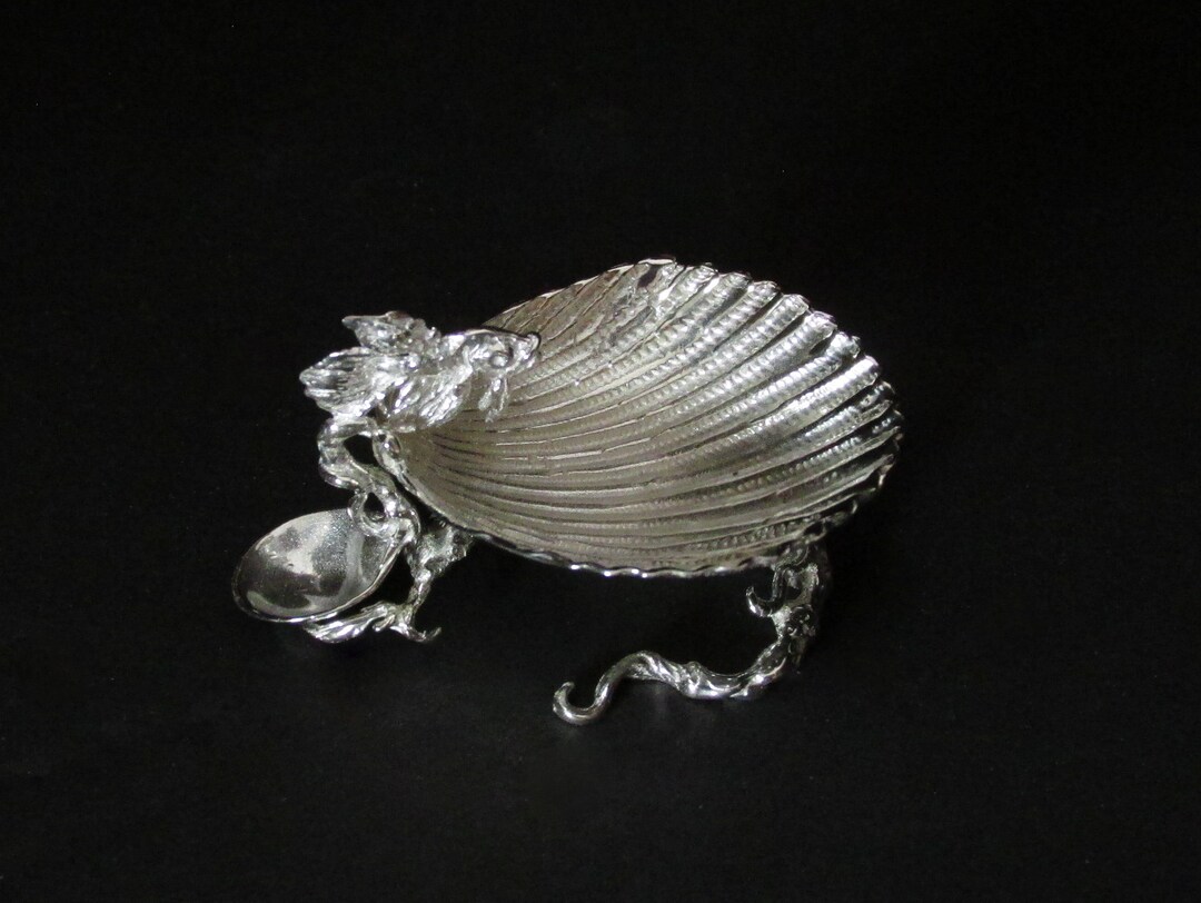 Small Salt Cellar With Fish Spoon for One Person - Etsy