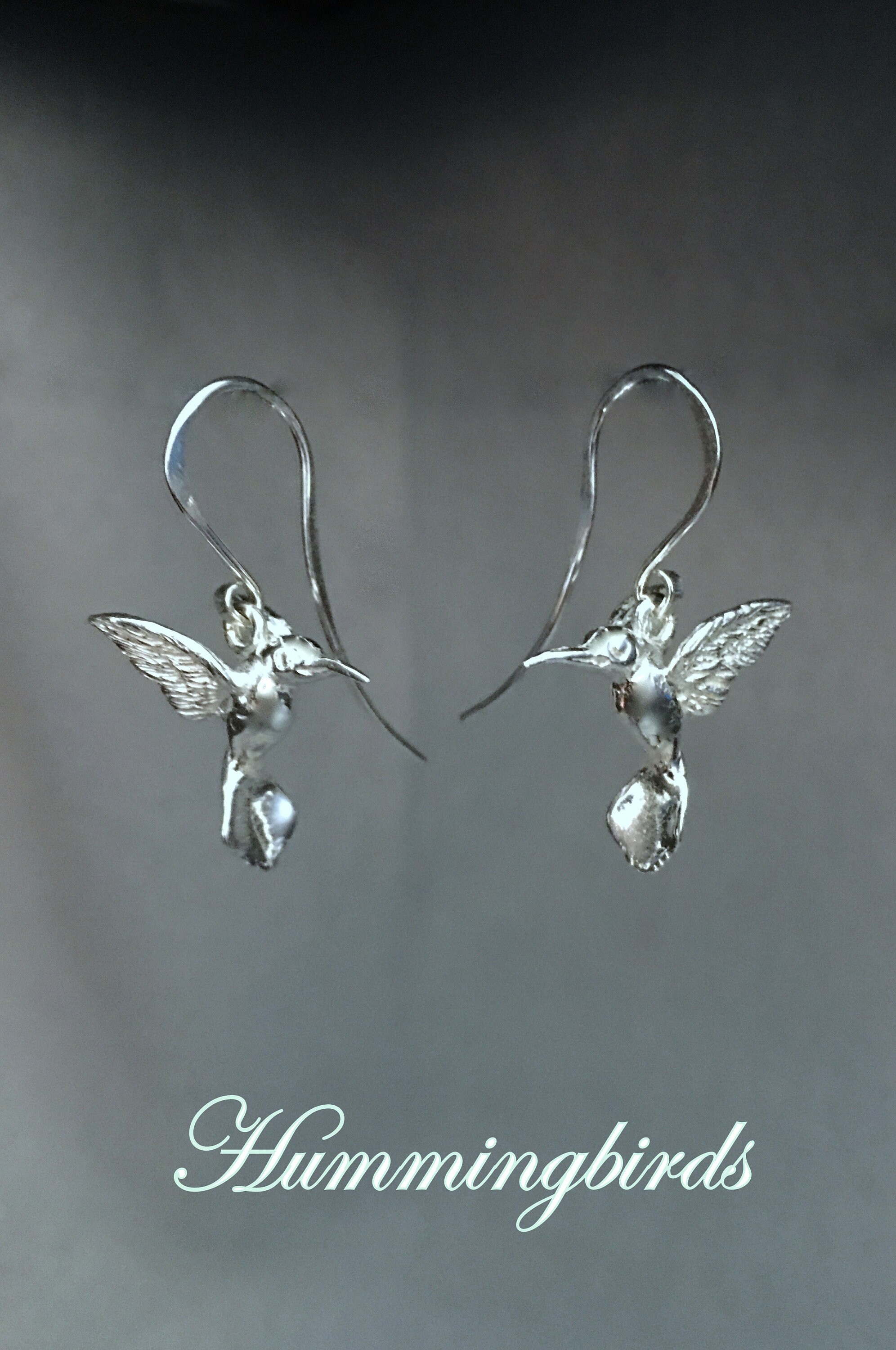 Sterling Silver Hummingbird Earrings - Etsy