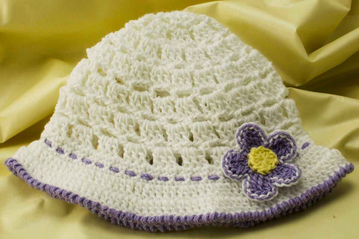 Baby Sun Hat: Crochet Baby Hat Pattern PDF Download - Etsy