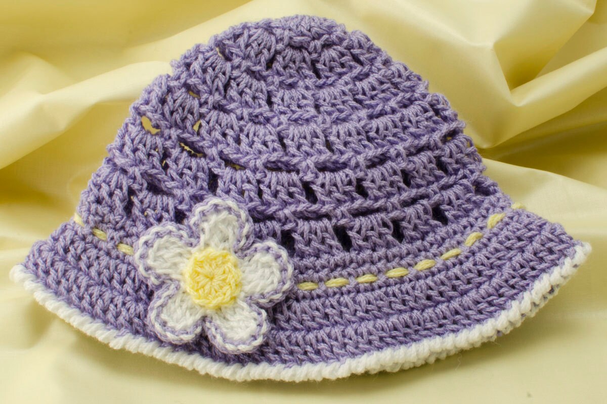 Baby Sun Hat: Crochet Baby Hat Pattern PDF Download - Etsy