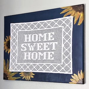 Filet "home Sweet Home": Crochet Pattern, Pdf Download - Etsy