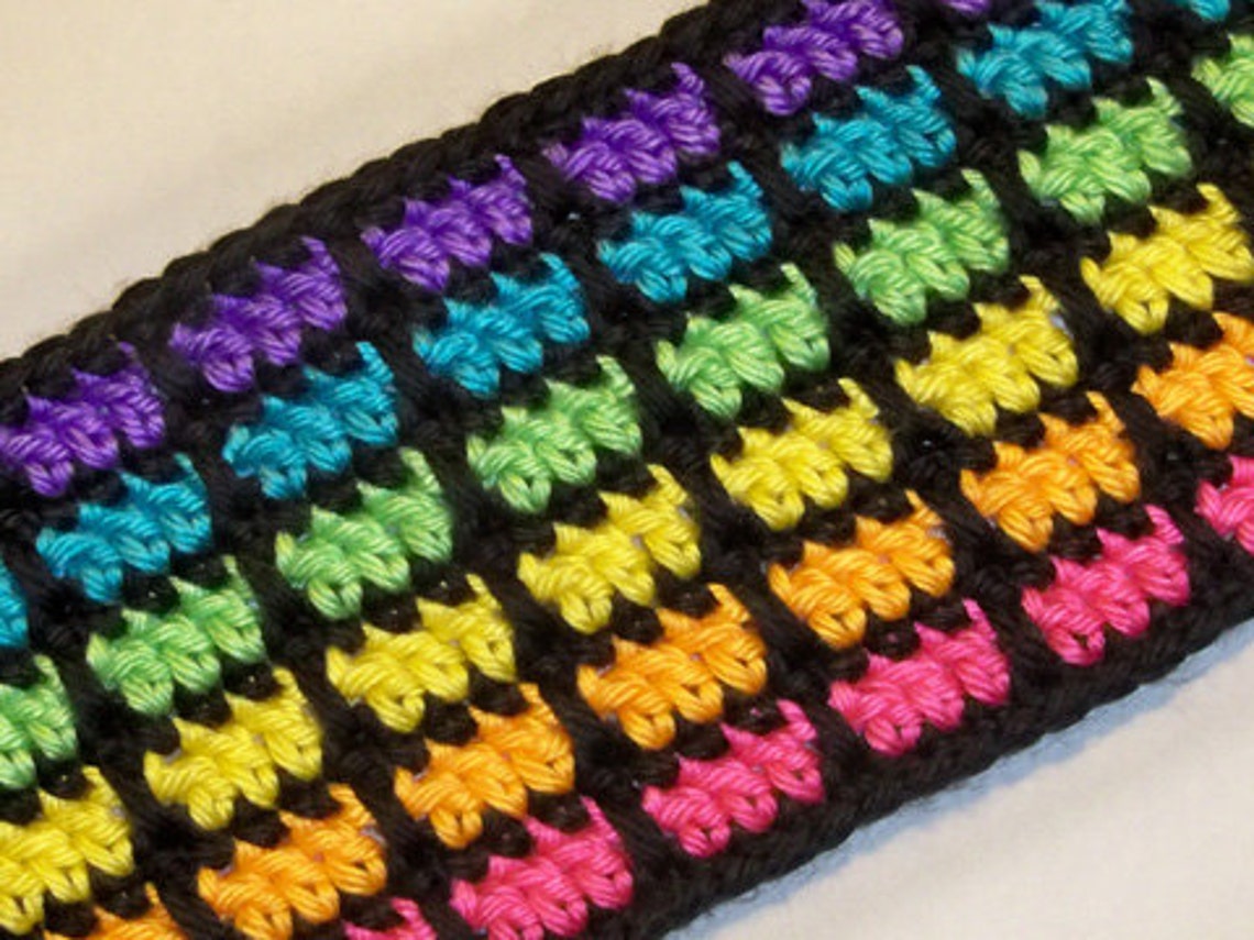 Easy Rainbow Scarf: Crochet Scarf Pattern, PDF Download - Etsy