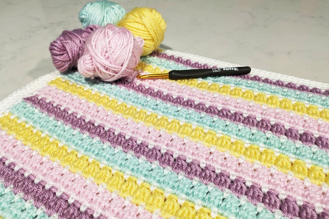 Easy Clusters Baby Blanket: Crochet Baby Blanket Pattern, PDF Download ...