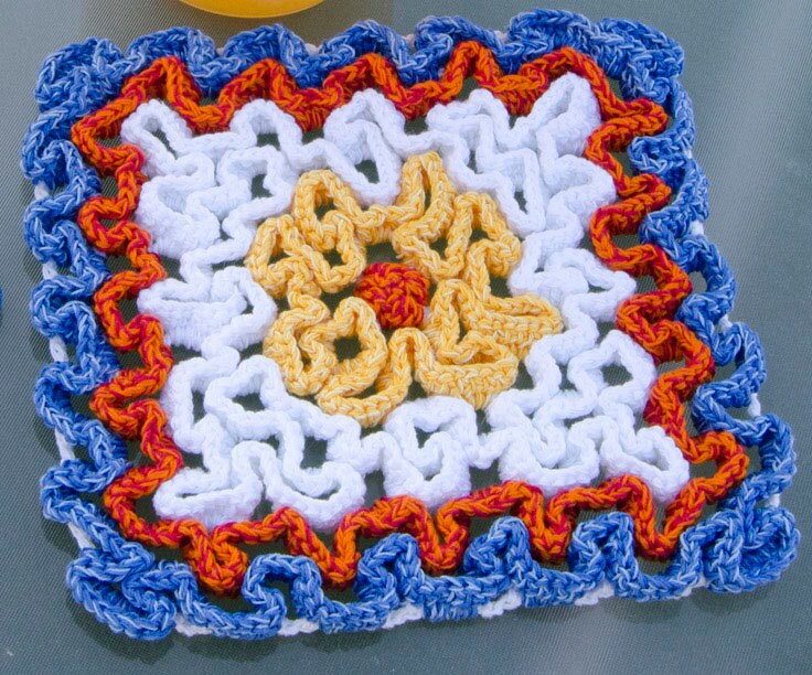Wiggly Flower Hot Pad & Coaster: Crochet Coaster Pattern PDF | Etsy