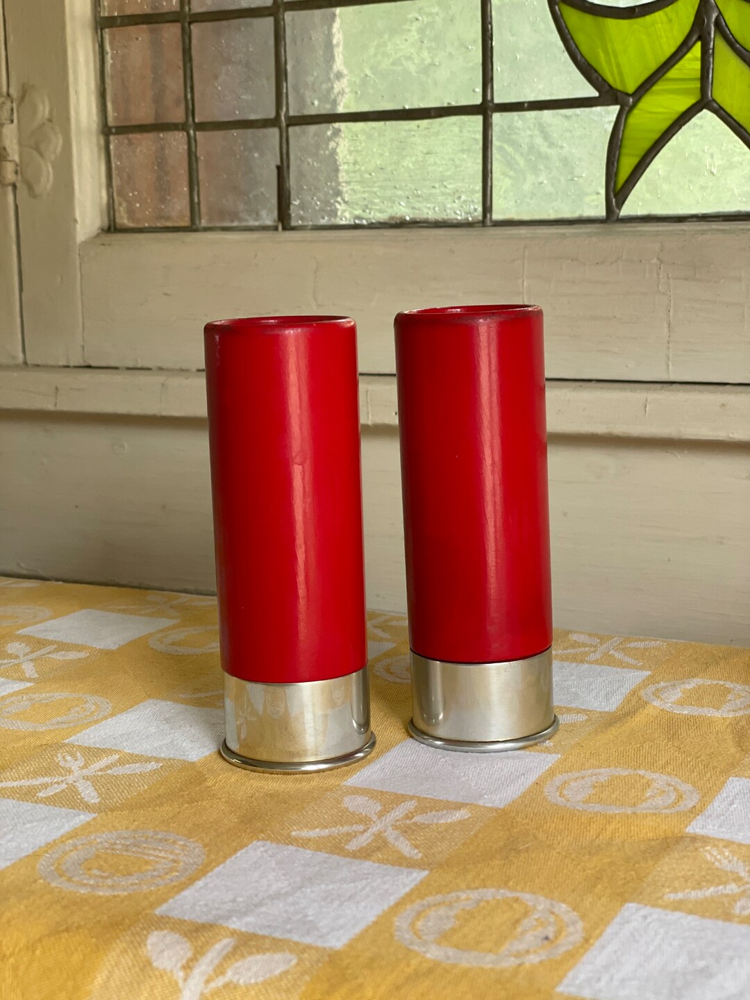 Vintage Red Shotgun Shell Salt and Pepper Set - Etsy
