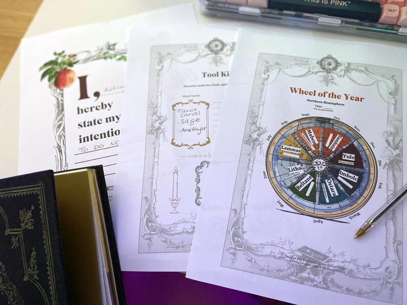 Template Printable - Witch Grimoire - Intention Pack - Etsy