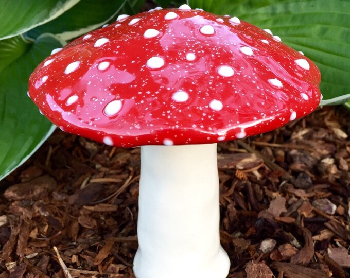 Ceramic Toadstool. Large Handmade Toadstool for Home or Garden ...