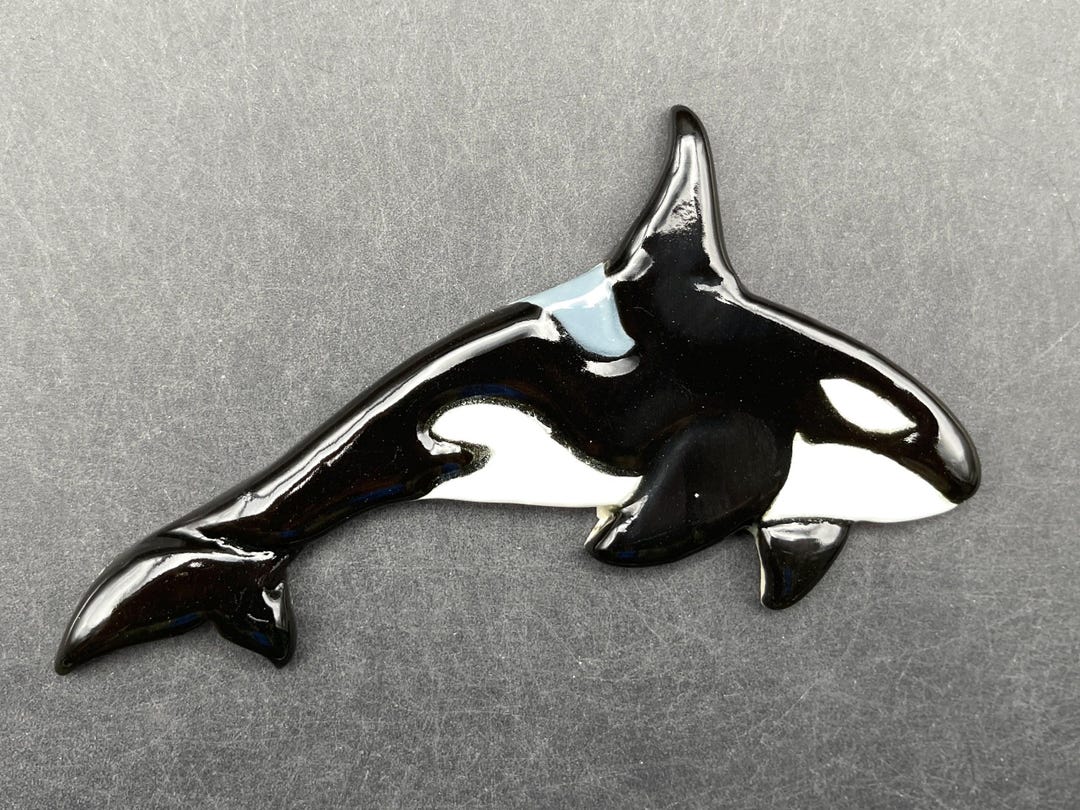 Ceramic Mosaic Orca Whale Tile. Handmade Orca Tile by Fabulousfungi. O ...