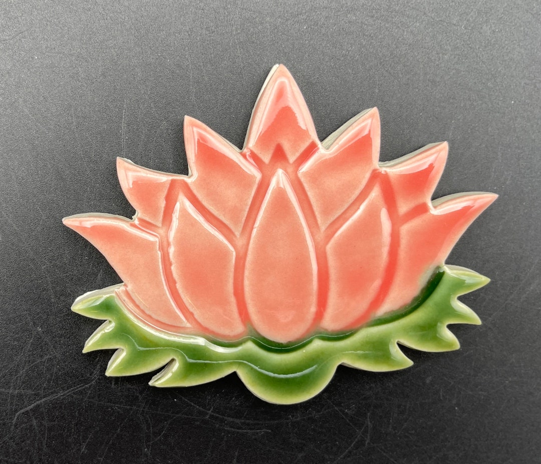 Ceramic Mosaic Lotus Flower Tile, Handmade by Fabulousfungi. Lotus Lily ...