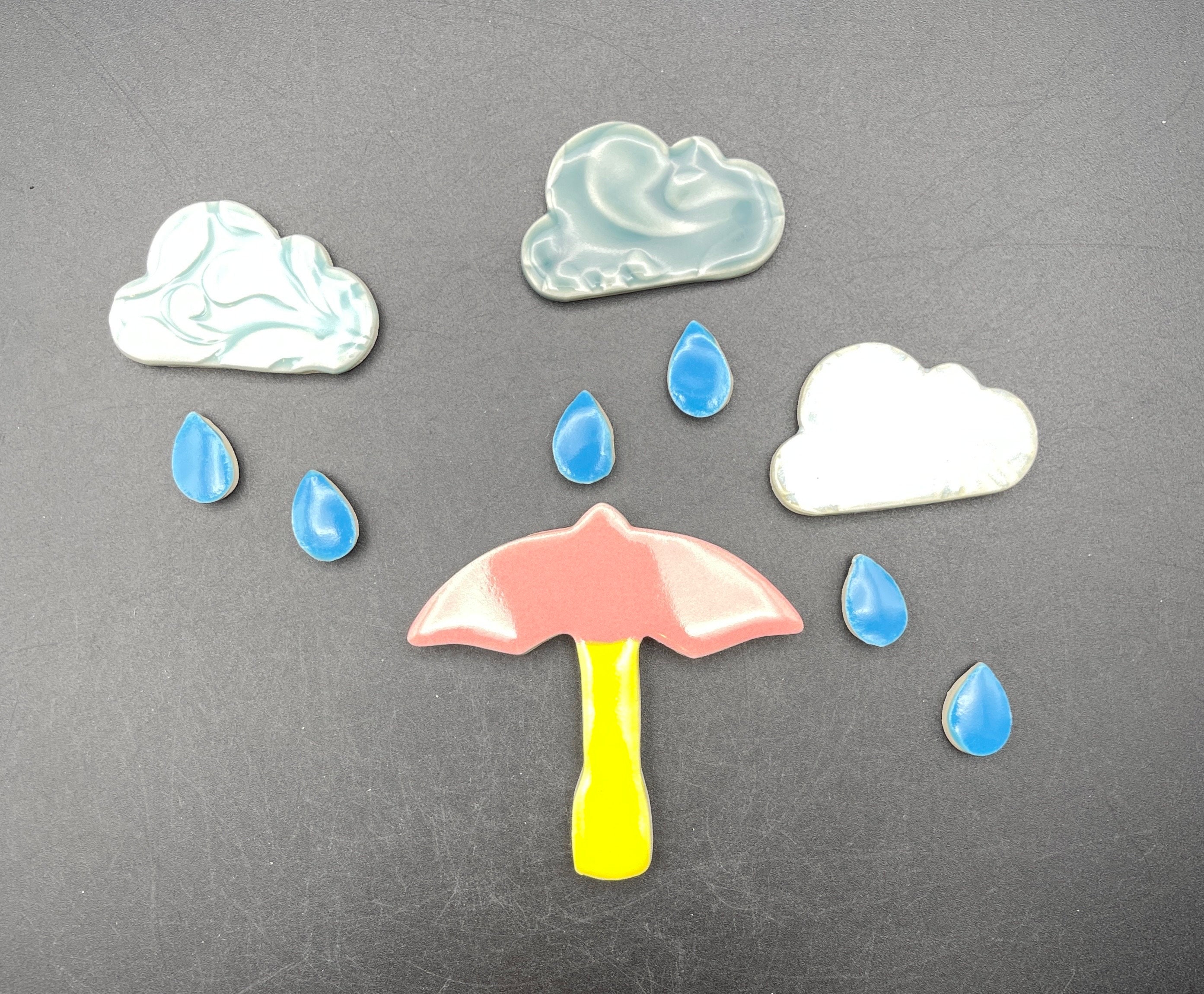 Ceramic Umbrella, Clouds, Rain Mosaic Tiles. Mosaic Tiles, Porcelain ...