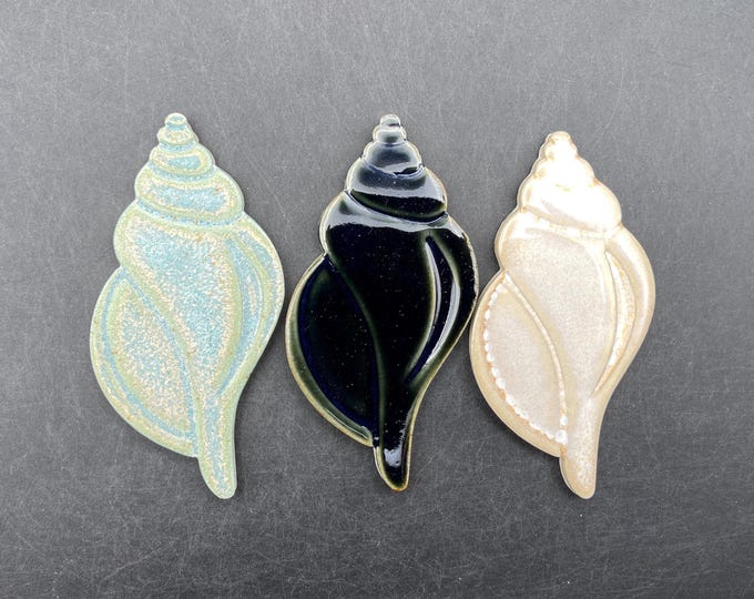 Three Ceramic Mosaic Sea Shell Tiles, Handmade by Fabulousfungi. Indoor ...