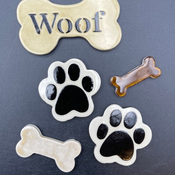 Ceramic Dog Paw Tile - Etsy