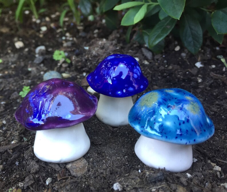 Fairy Mushrooms Fabulous Fungi three Hand Crafted Ceramic | Etsy