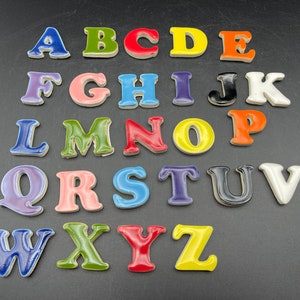 Set of 4 (or More) Ceramic Letters Tiles Indoor/outdoor Use, Mosaics ...