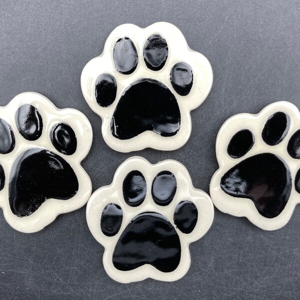 Ceramic Dog Paw Tile - Etsy