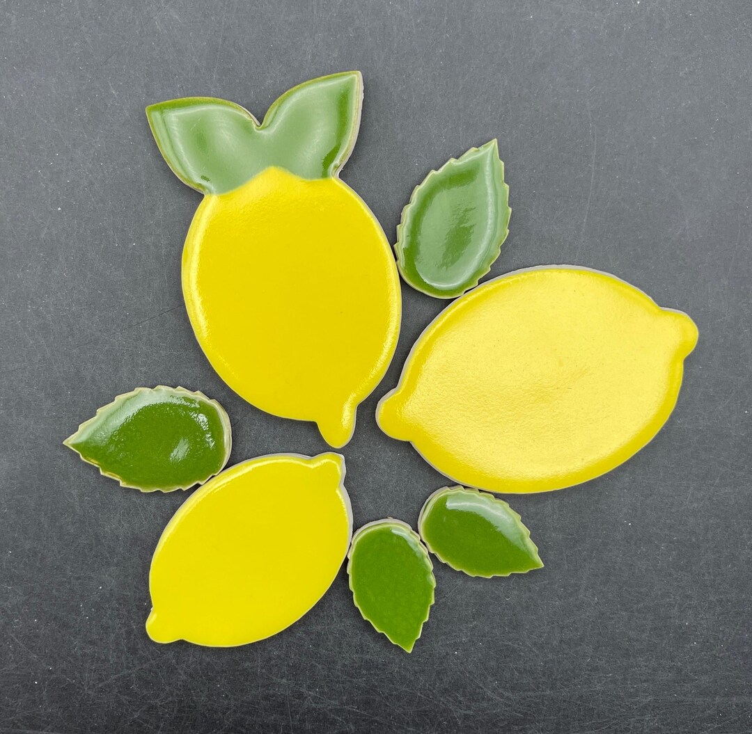 Ceramic Mosaic Tile Lemons. Lemon Tiles Handmade by Fabulousfungi L 7 ...